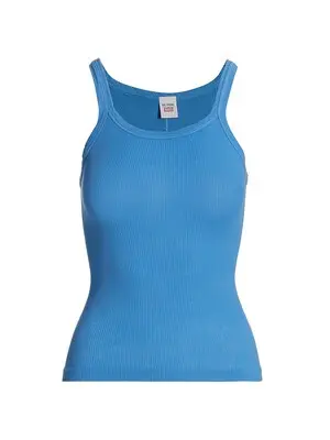 RE/DONE The Ribbed Tank Azure
