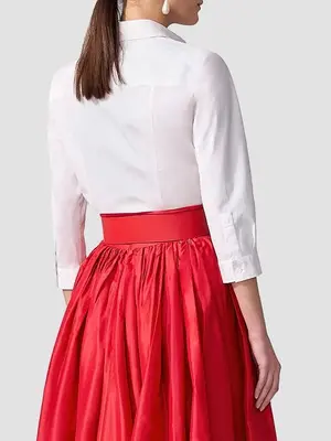 Carolina Herrera Classic Cotton Blouse - White