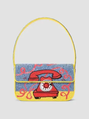 Staud Tommy Beaded Shoulder Bag - Hotline