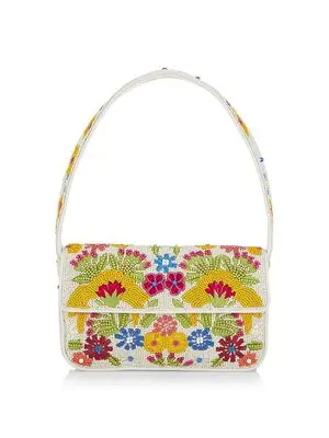 Staud Tommy Beaded Shoulder Bag Multi Garden Party