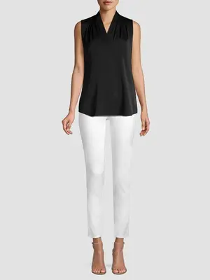 Kobi Halperin Mila Sleeveless Silk-blend Blouse - Black
