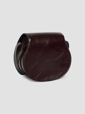 Chloé Marcie Leather Saddle Bag - Auburn Red