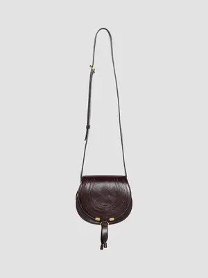 Chloé Marcie Leather Saddle Bag - Auburn Red