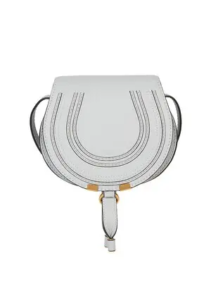 Chloé Chloé Small Marcie Leather Saddle Bag Light Cloud