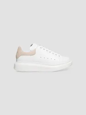 Alexander McQueen S Oversized Embossed Logo Colorblocked Suede Sneakers - Pastel