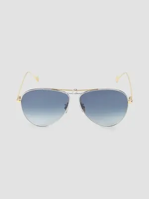 Loewe 61mm Aviator Sunglasses - Gold