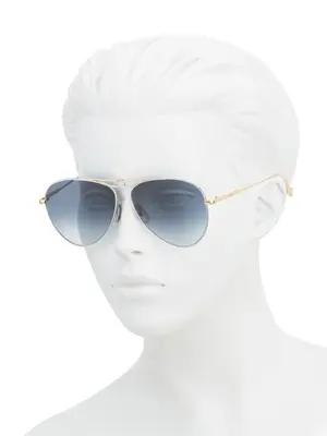 Loewe 61mm Aviator Sunglasses