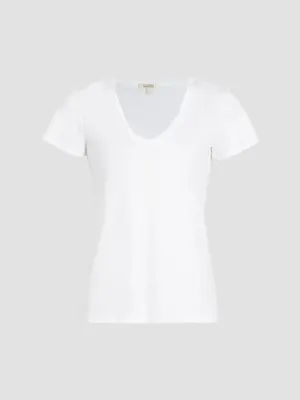 NILI LOTAN Carol V-neck T-shirt - White