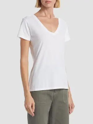 NILI LOTAN Carol V-neck T-shirt - White