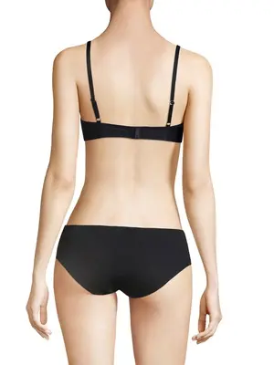 Hanro Satin Deluxe Soft Cup T-shirt Bra - Black