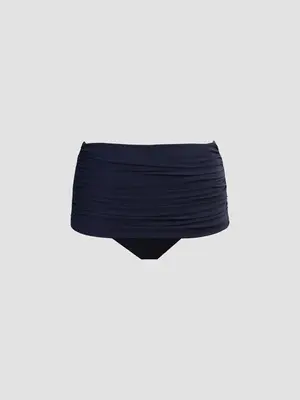 Miraclesuit Norma Shirred Hi-rise Bikini Bottom - Black