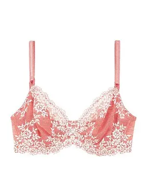 Wacoal Embrace Lace Underwire Bra Faded Rose White Sand