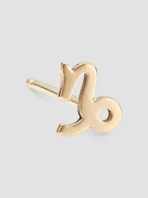Zoe Chicco Itty Bitty 14k Yellow Gold Zodiac Sign Single Stud Earring Capricorn