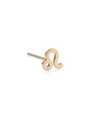 Zoe Chicco Itty Bitty 14k Yellow Gold Zodiac Sign Single Stud Earring Leo