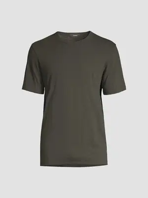 Theory Essential Short-sleeve Cotton T-shirt - Black