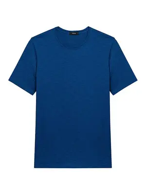 Theory Essential Short-sleeve Cotton T-shirt Estate Blue