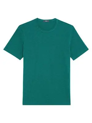 Theory Essential Short-sleeve Cotton T-shirt Foliage