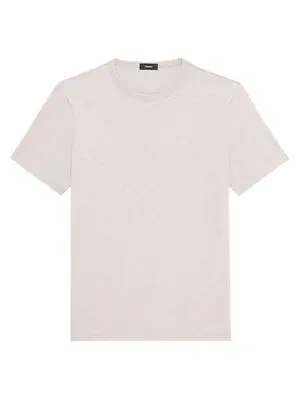 Theory Essential Short-sleeve Cotton T-shirt Force Grey