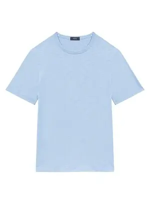 Theory Essential Short-sleeve Cotton T-shirt Heron