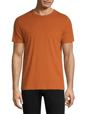 Theory Essential Short-sleeve Cotton T-shirt Marigold