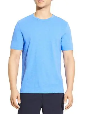 Theory Essential Short-sleeve Cotton T-shirt Palace Blue