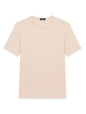 Theory Essential Short-sleeve Cotton T-shirt Rose Dust