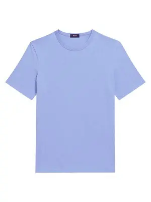 Theory Essential Short-sleeve Cotton T-shirt Seaside