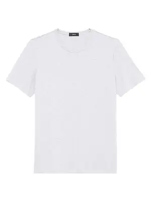 Theory Essential Short-sleeve Cotton T-shirt Sleet Blue