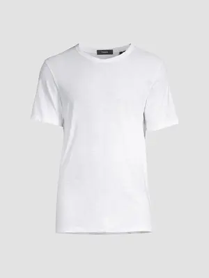 Theory Essential Short-sleeve Cotton T-shirt - White
