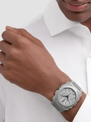 BVLGARI Octo Finissimo Extra-thin Ceramic & Titanium Bracelet Chronograph Watch