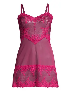 Wacoal Women's Embrace Lace Chemise - Black  Faded Rose White Sand