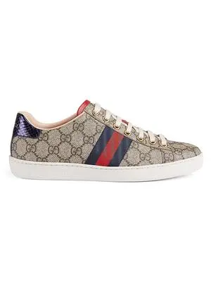Gucci Women's GG Canvas New Ace Sneakes - Beige  Beige-10