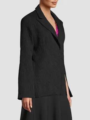 Natori Textured Split Sleeve Blazer