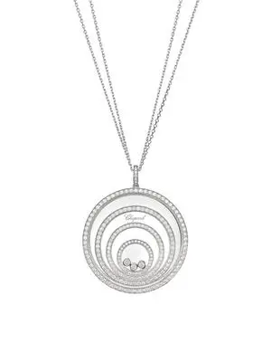 Chopard Happy Spirit 18k & Diamond Pendant Necklace - White Gold