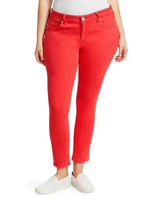 SLINK JEANS Mid-rise Straight Jeans High Risk Red