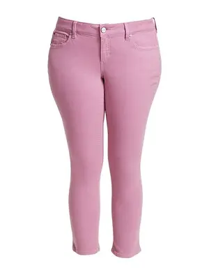 SLINK JEANS Mid-rise Straight Jeans Mauve Mist