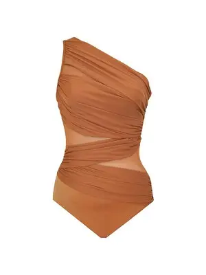Miraclesuit Network Jena One-piece Mesh Swimsuit Scotch Brown