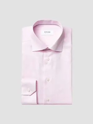 Eton Slim-fit Twill Dress Shirt - Red