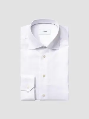 Eton Slim-fit Twill Dress Shirt - White