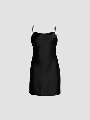 Alice + Olivia Harmony Mini Slip Dress - Black