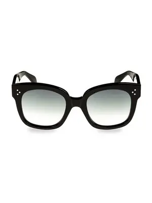 Celine 54mm Square Cat-eye Sunglasses Black