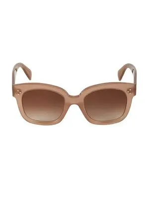 Celine 54mm Square Cat-eye Sunglasses Brown