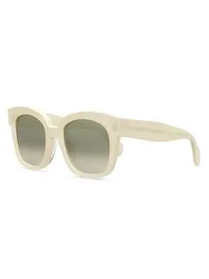 Celine 54mm Square Cat-eye Sunglasses Ivory