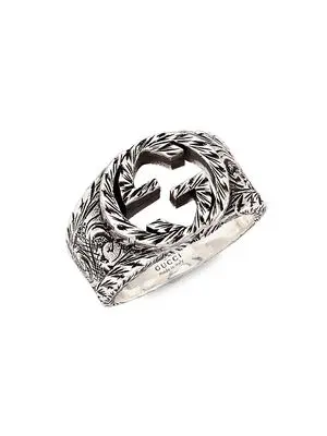 Gucci Sterling Interlocking G Paisley Ring - Silver