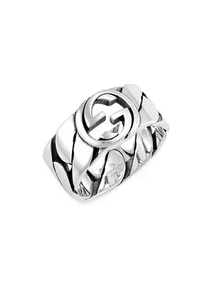 Gucci Sterling Interlocking G Ring - Silver