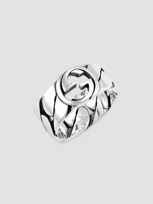Gucci Sterling Interlocking G Ring - Silver
