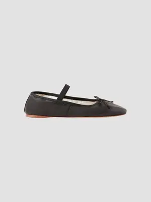 LOEFFLER RANDALL Leonie Leather Ballet Flats - Black
