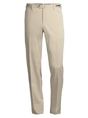 PT TORINO Slim-fit Silk-blend Silkochino Trousers - Sand