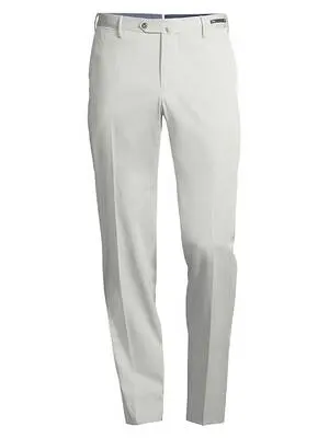 PT TORINO Slim-fit Silk-blend Silkochino Trousers - Stone