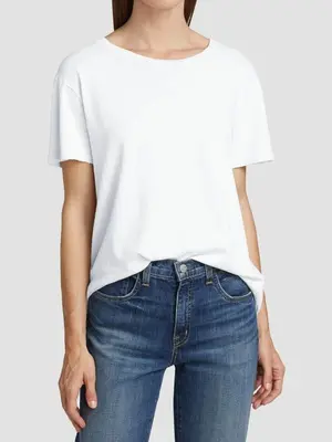 NILI LOTAN Brady Cotton T-shirt - White